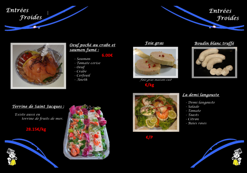 Entrées froides – Maison gesbert